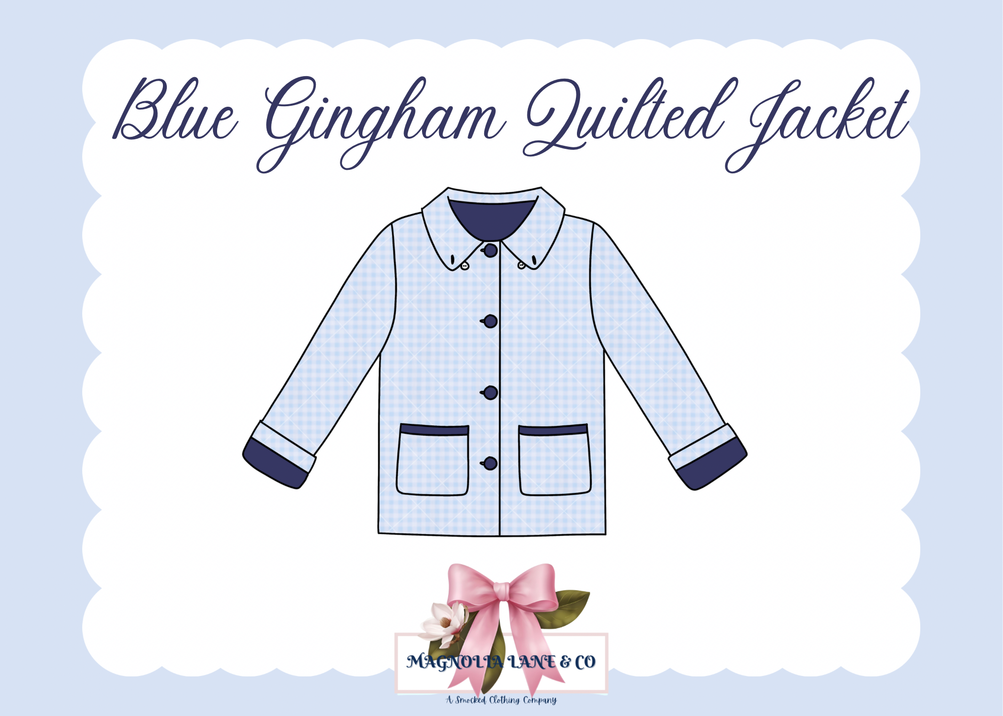 PO14: Boy's Blue Gingham Quilted Jacket – Magnolia Lane & Co.